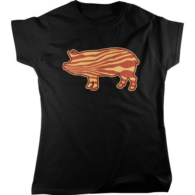 Bacon Pig, Pig, Eat Bacon, I Love Bacon, I Love Pigs Women's T-shirt ...