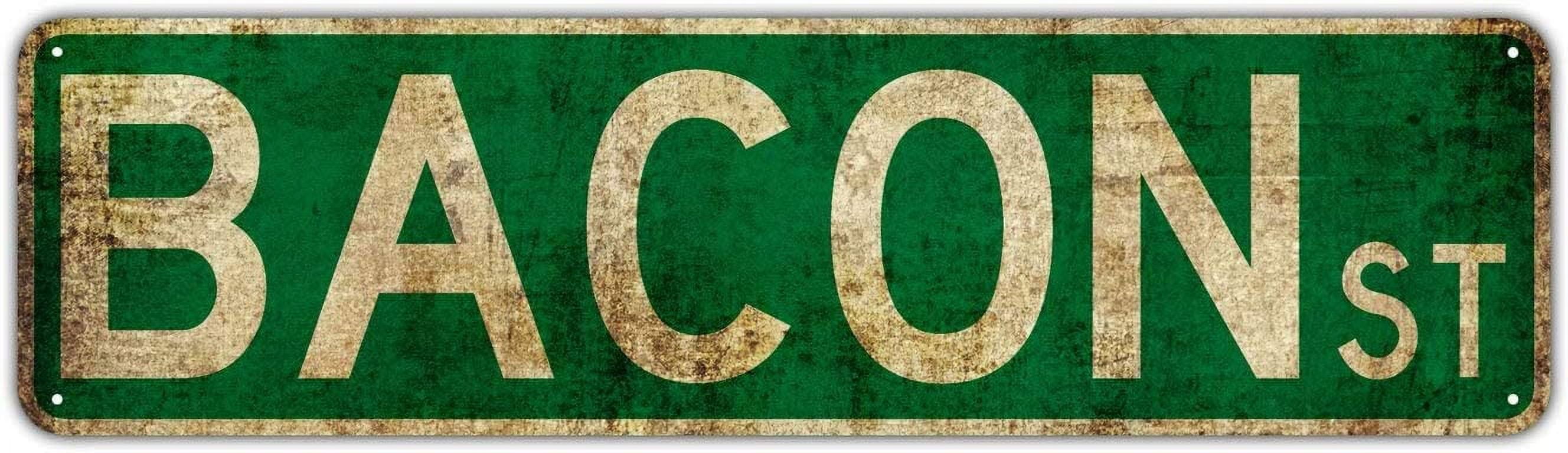 Bacon ST Street Sign Rustic Vintage Retro Metal Decor Wall Shop Man ...