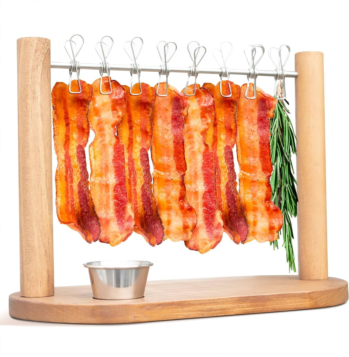 Bacon Serving Dishes for Entertaining - Pack of 3 Wooden Bacon Display ...