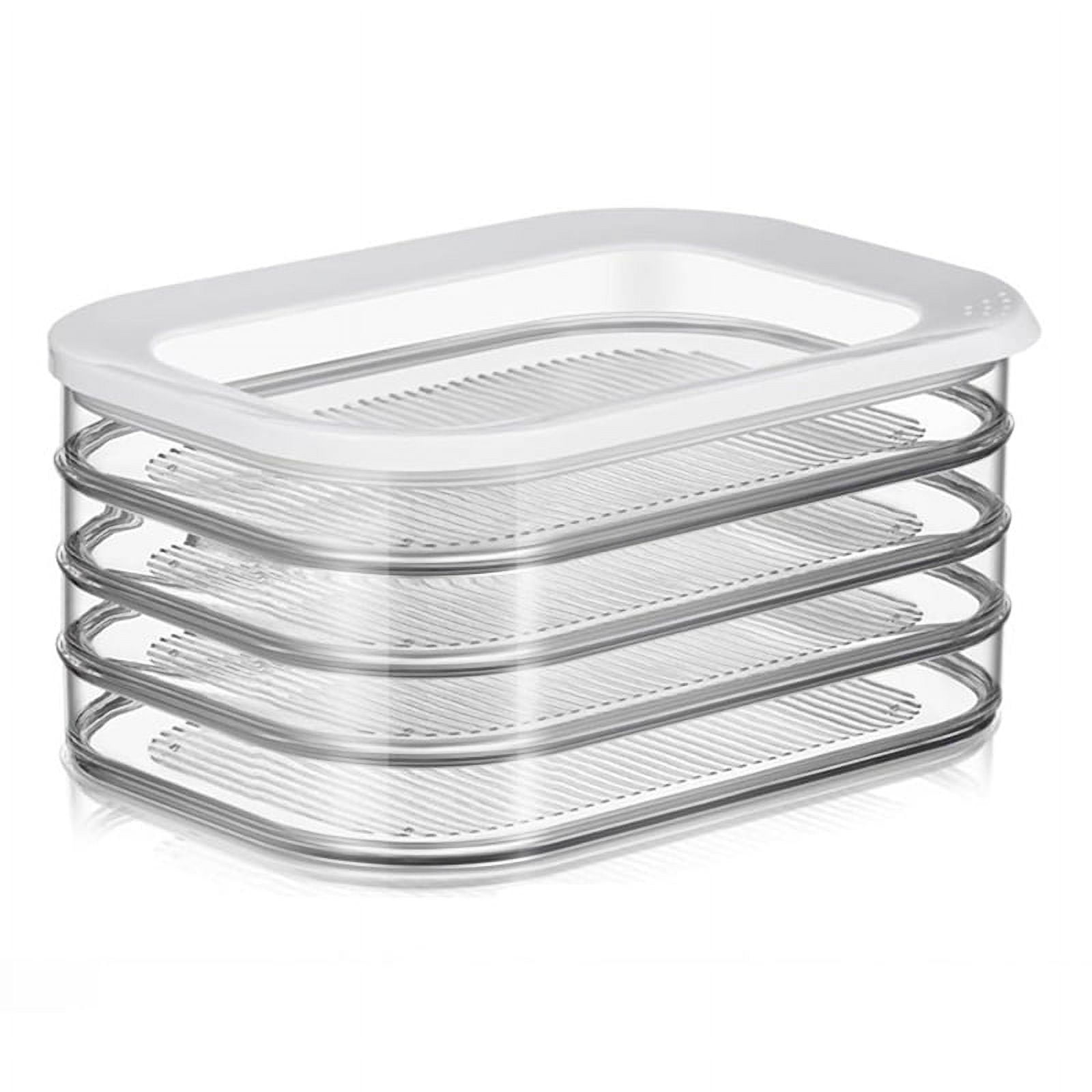 Bacon Storage Container for Fridge,Stackable Lunch Meat Storage,Ham and ...