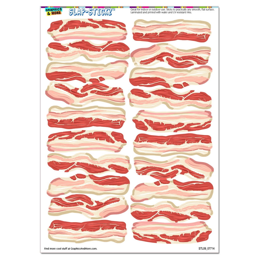 Bacon Strips of Awesomeness - Food SLAP-STICKZ(TM) Premium Sticker ...