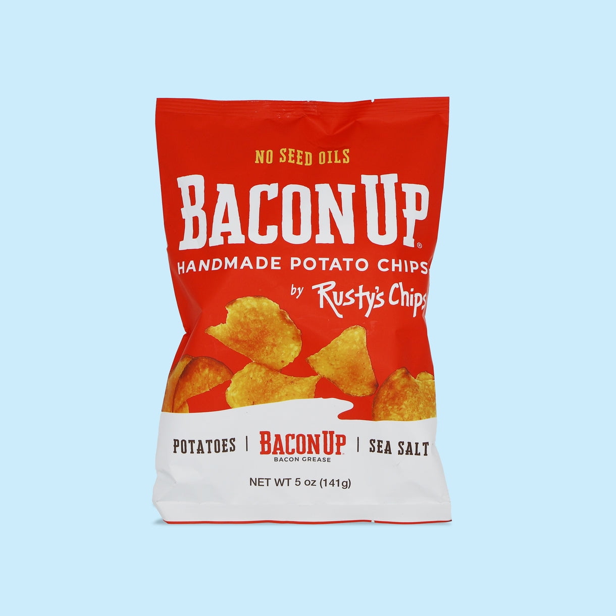 Bacon-Up x Rusty's Handmade Potato Chips, Bacon Kettle Potato Chips 5oz ...