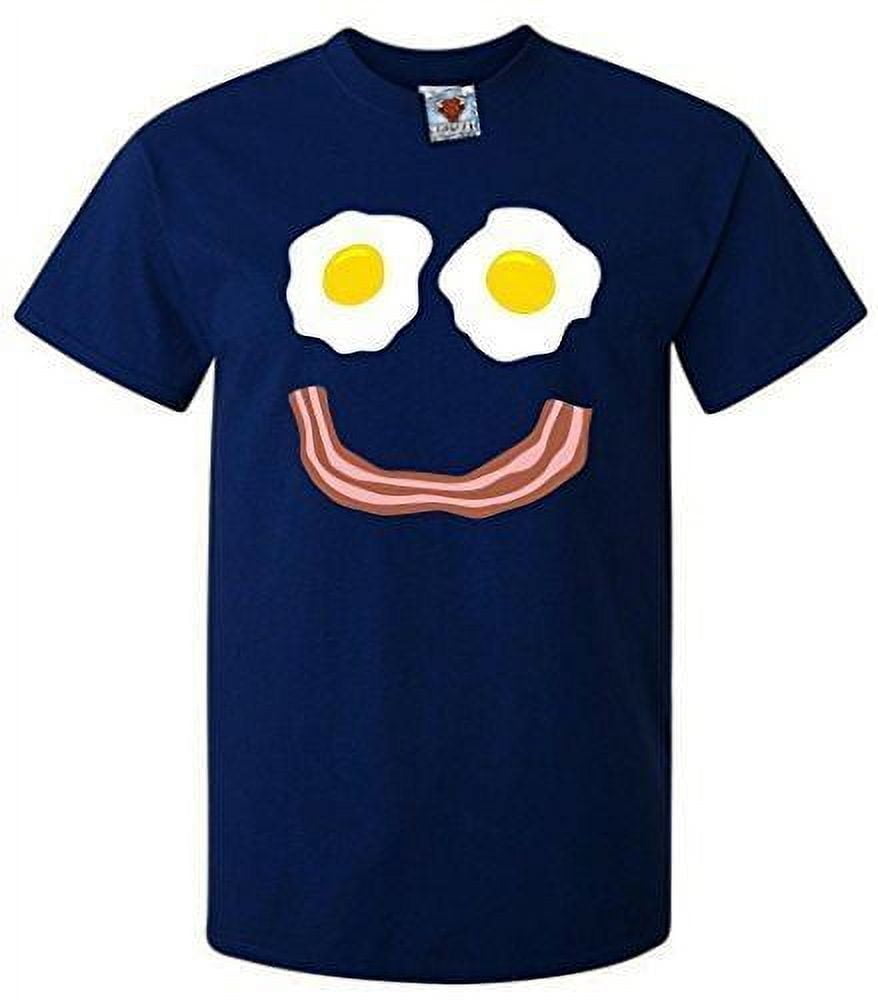 Bacon and Eggs Smile Graphic T-Shirt | Funny Breakfast Lover's Tee ...