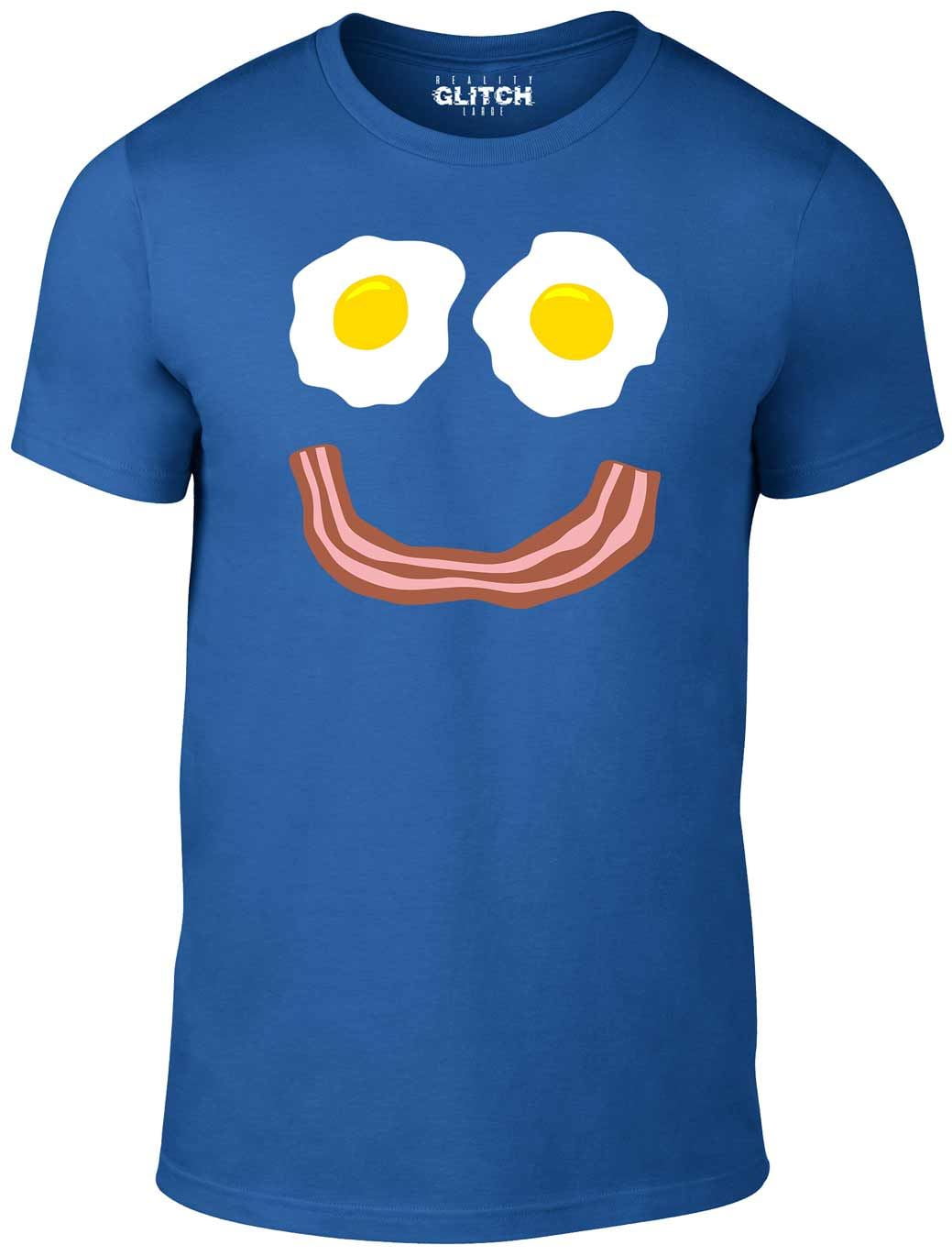 Bacon and Eggs Smile Graphic T-Shirt | Funny Breakfast Lover's Tee ...