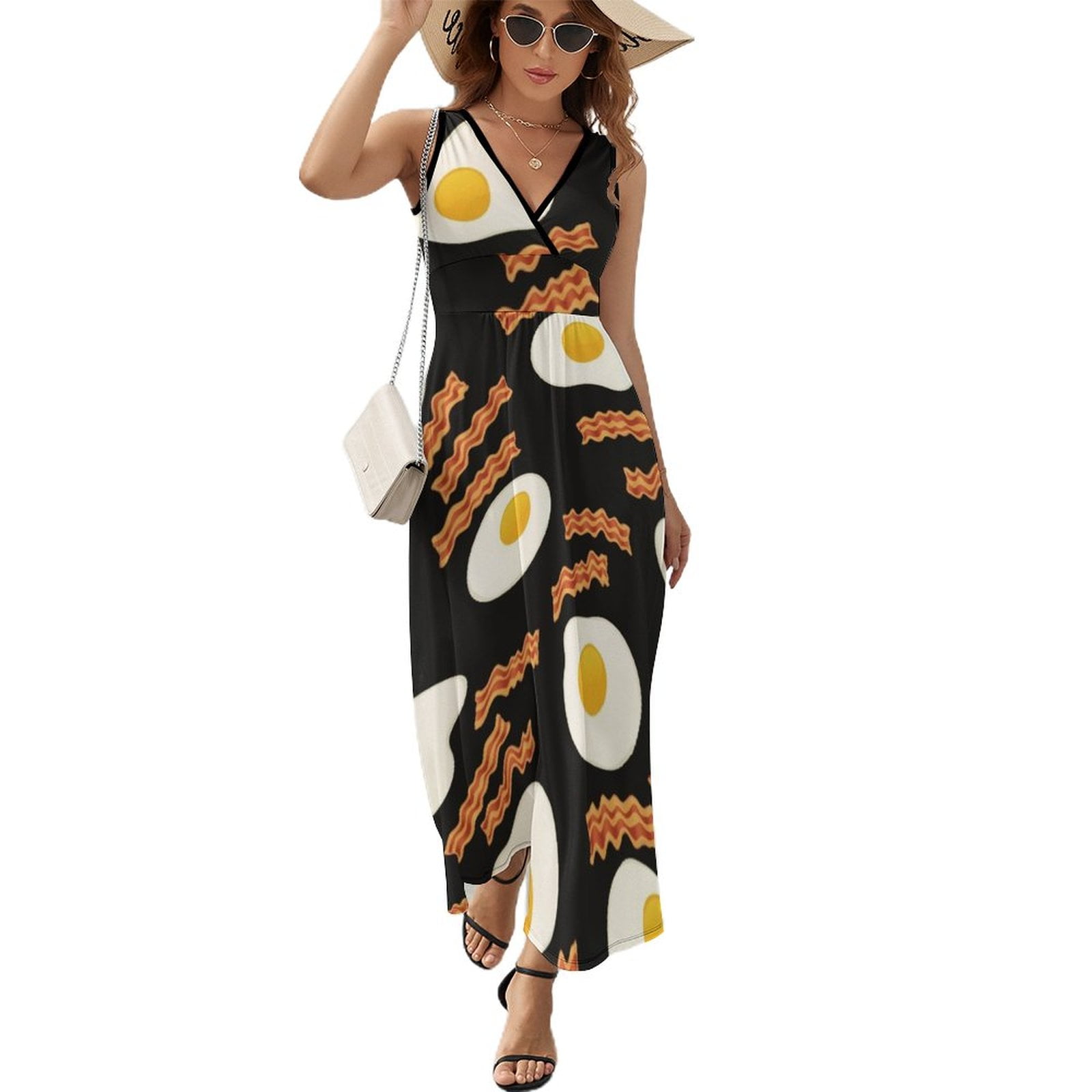 Bacon and Eggs for Breakfast Sleeveless Dress fairy chic and elegant ...