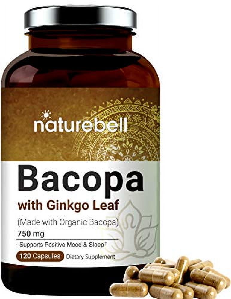 Bacopa Capsules 750mg (Made with Organic Bacopa Complex and Organic ...