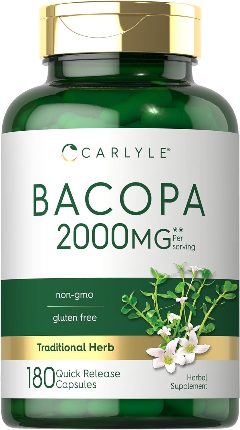 Bacopa Monnieri 2000 mg | 180 Capsules | by Carlyle - Walmart.com