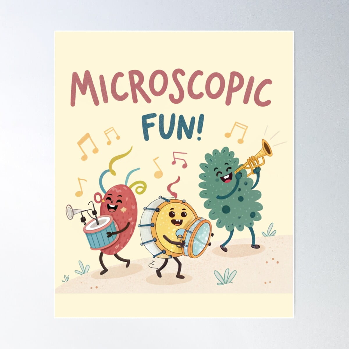 Bacteria Band Parade Poster Wall Art, Modern Wall Decor For Living Room ...
