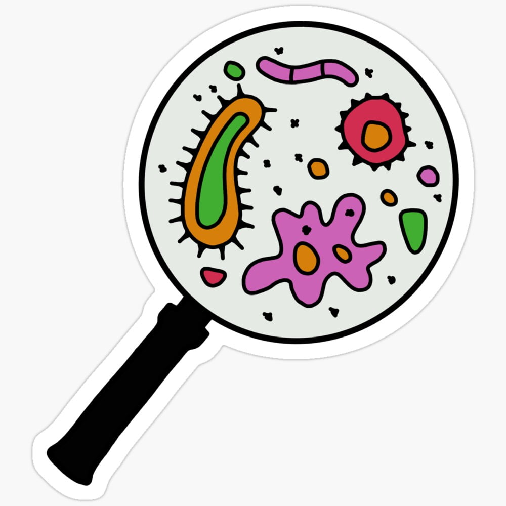 Bacteria Sticker Phone Decal Water Bottle Stickers Car Decals, Laptop ...