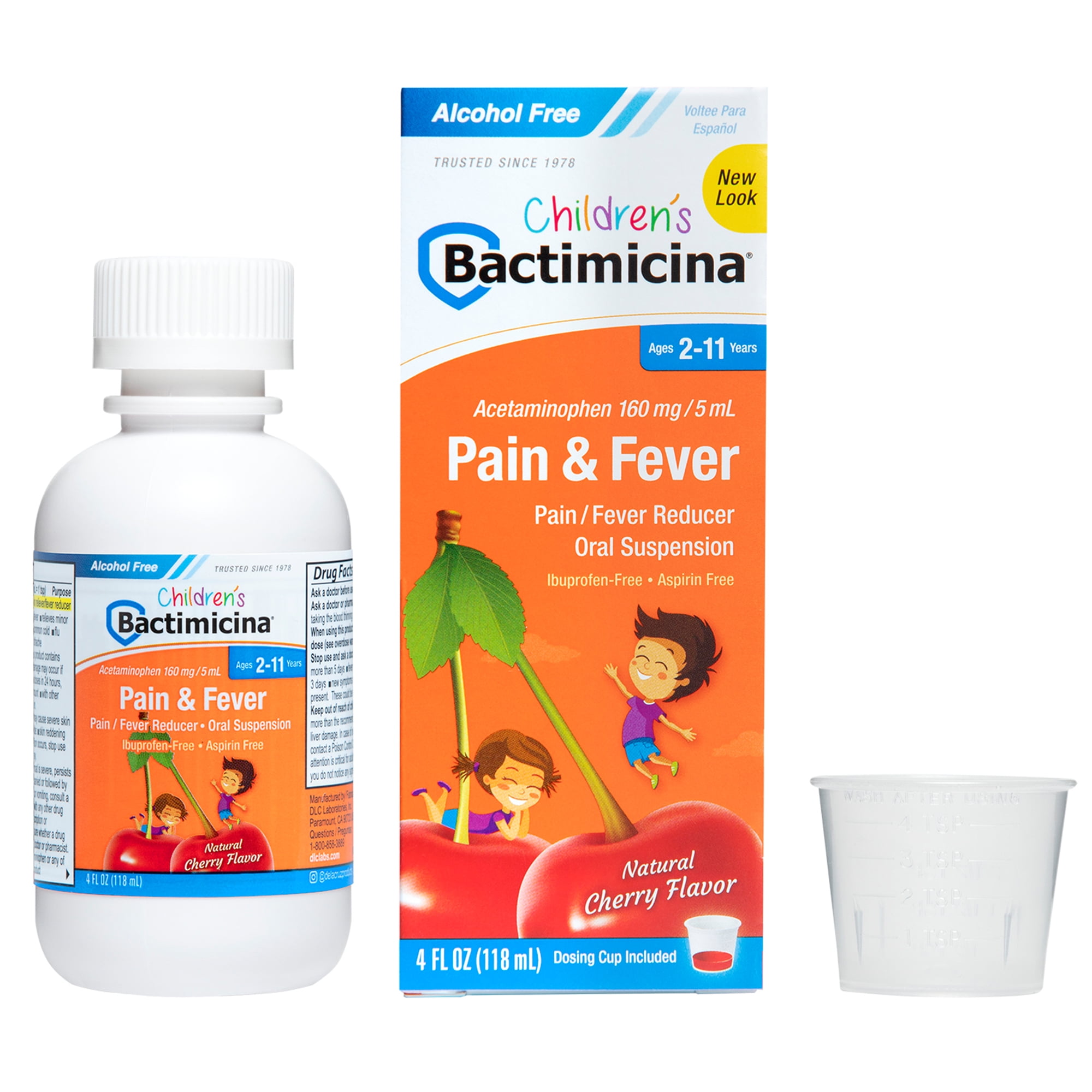 Bactimicina Children's Pain Relief & Fever Reducer for ages 2-11 years ...