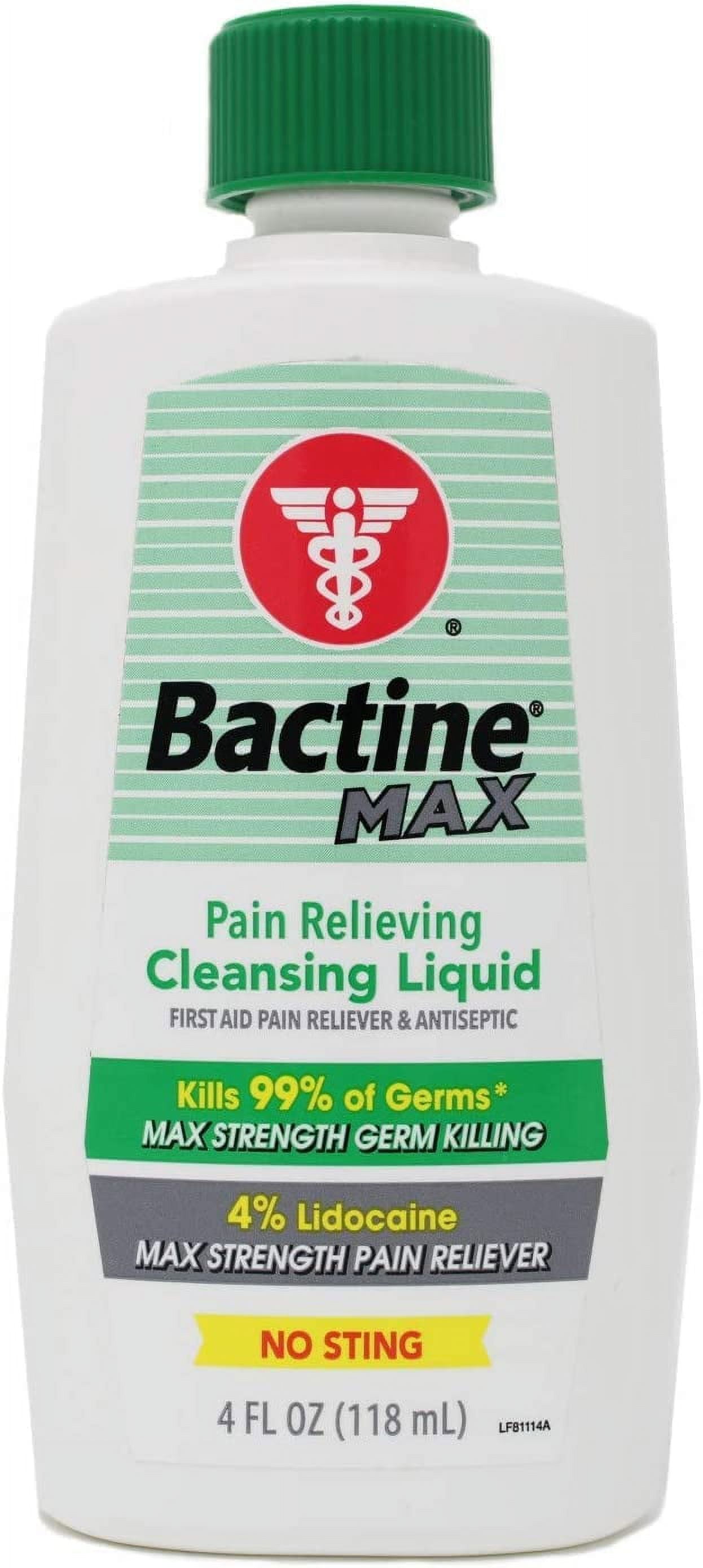 Bactine Max 4oz — First Aid Anesthetic & Antiseptic — Wound Care ...