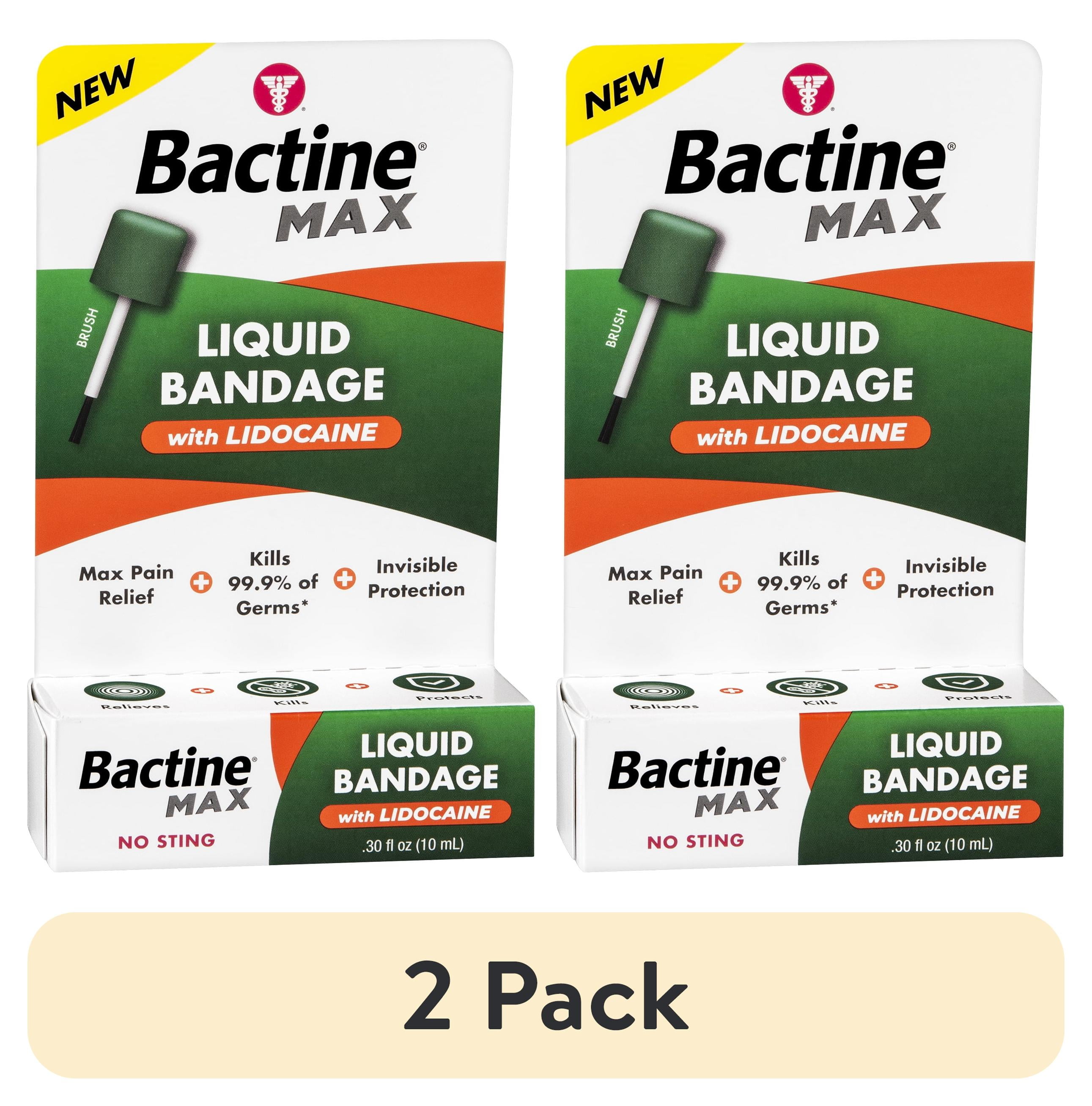 (2 pack) Bactine Max Liquid Bandage with Lidocaine Wound Cleaning ...