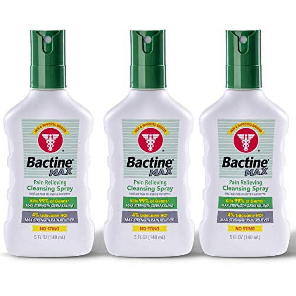Bactine Max Pain Relieving Cleansing Spray 5 Ounces Pack of 3 - Walmart.com