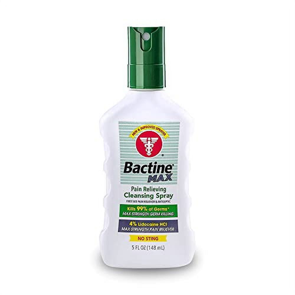 Bactine Max Pain Relieving Antiseptic Spray, Lidocaine Wound Numbing ...