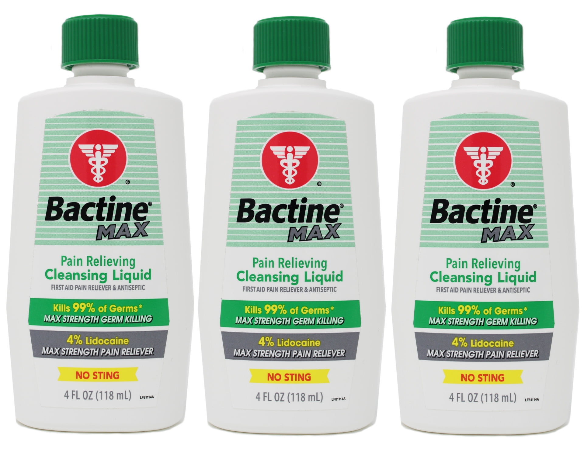 Bactine Original First Aid Antiseptic Relieves Pain & Itch, 4oz, 3-Pack ...
