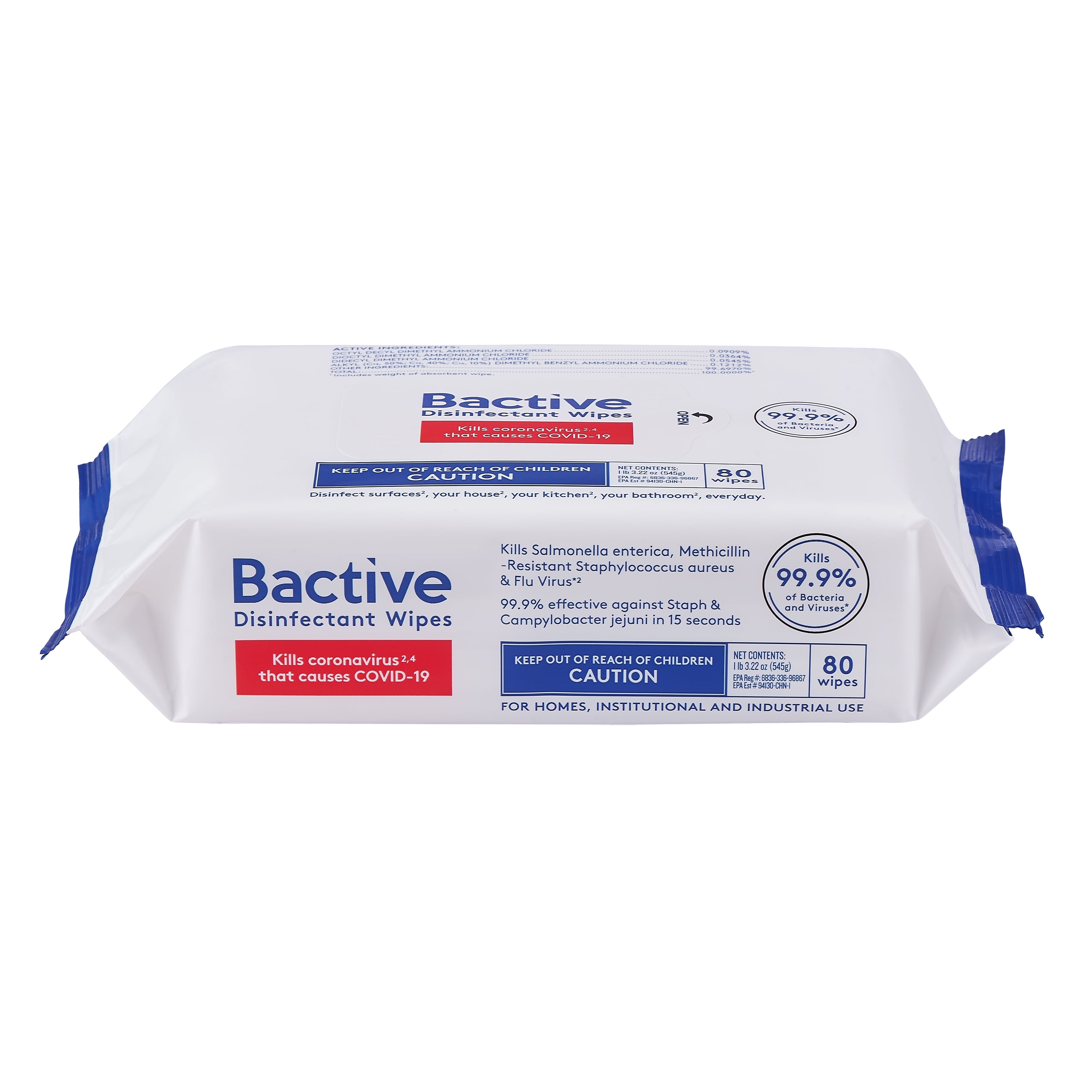 Bactive Disinfecting Wipes - 80 Count - Walmart.com