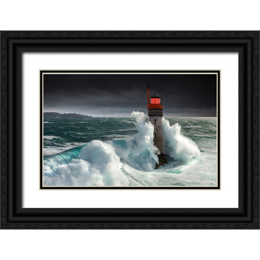 Bacus, Pierre 18x13 Black Ornate Wood Framed with Double Matting Museum ...