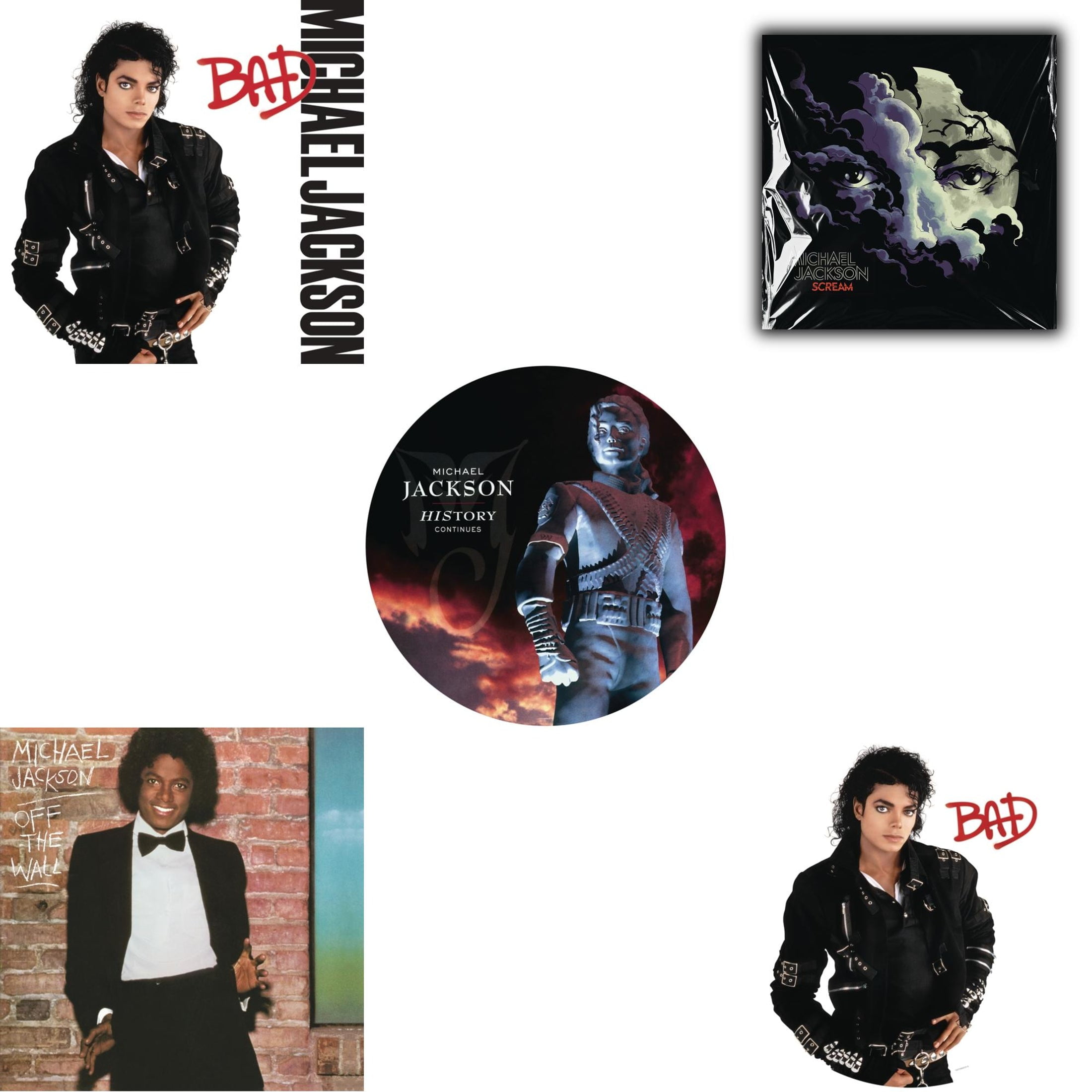 Bad (140G/Gatefold) & Off The Wall (140G/Gatefold) & History: Continues ...
