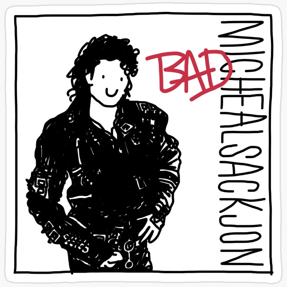 Bad Album Cover Parody Sticker Phone Decal Water Bottle Stickers Car ...