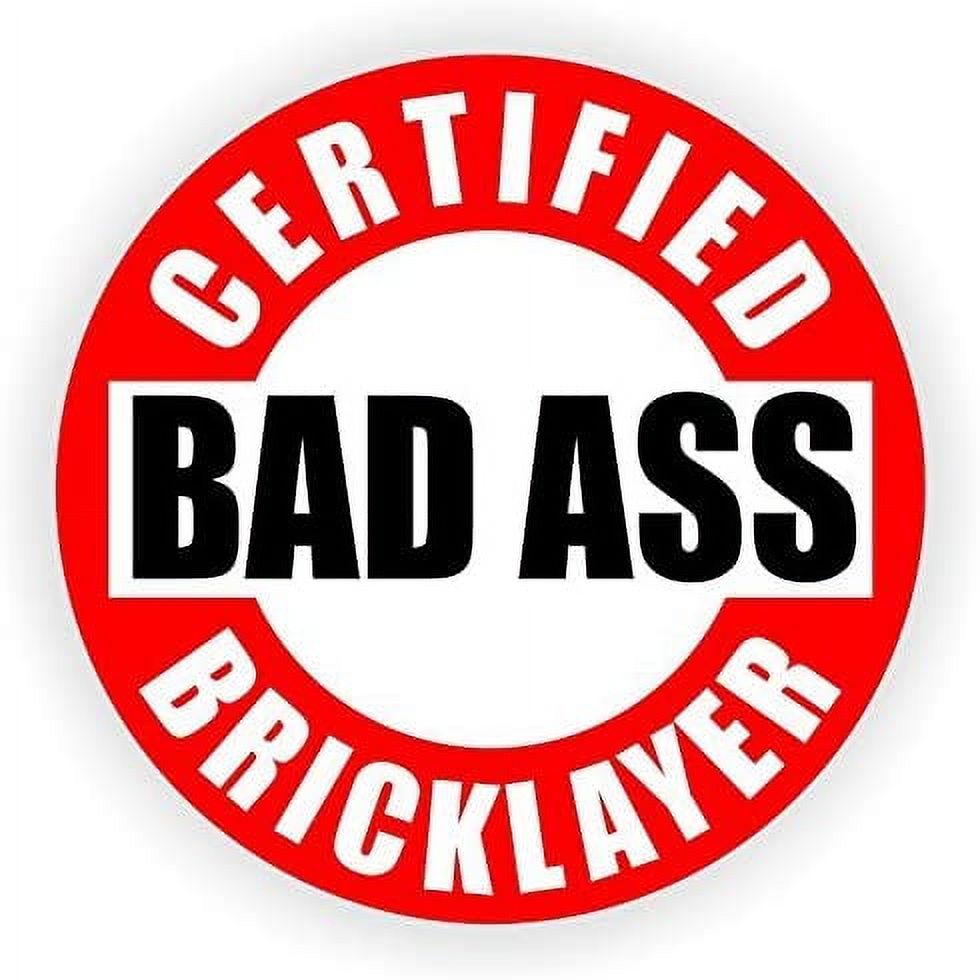 Bad Ass Bricklayer Hard Hat Sticker / Helmet Decal Label Lunch Tool Box ...