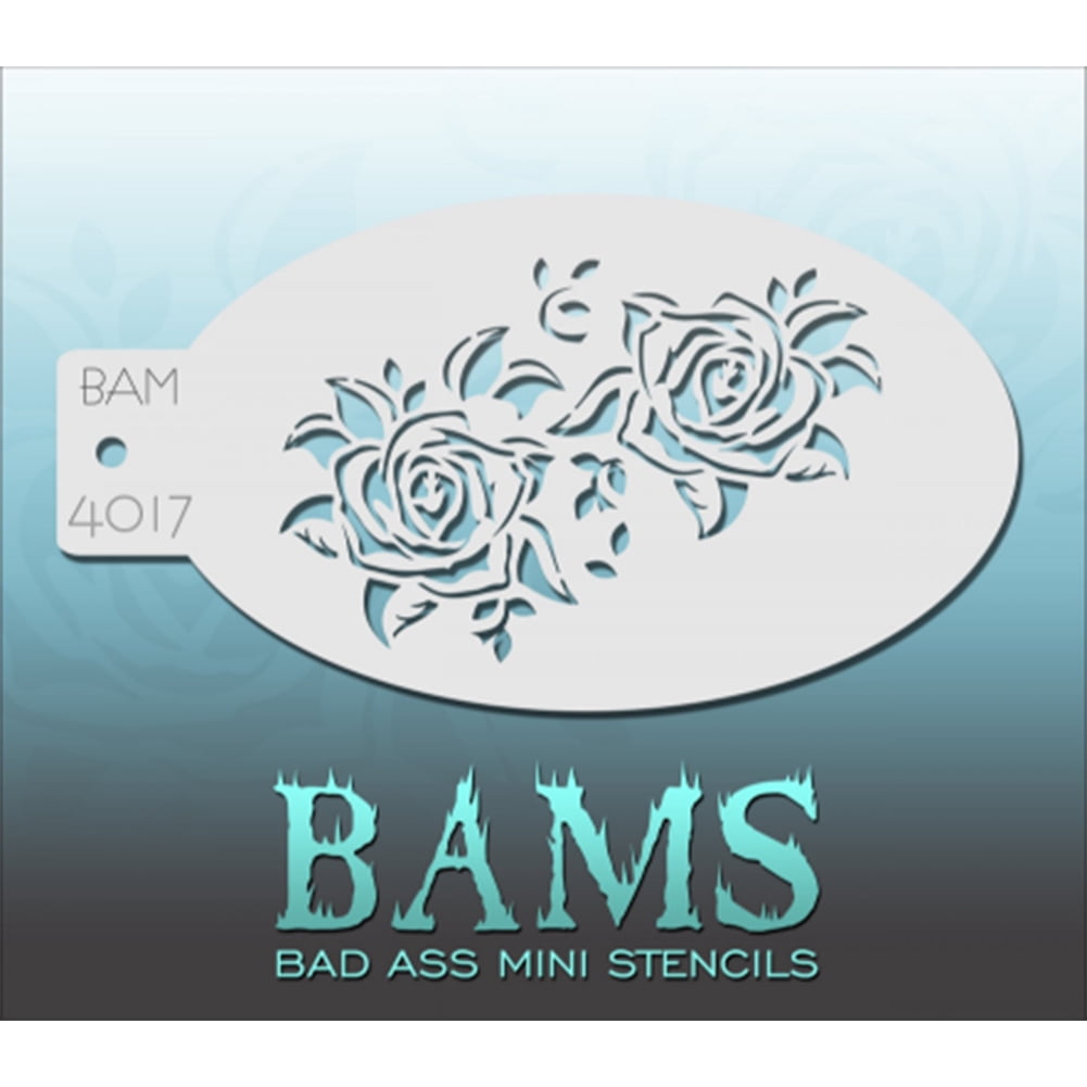 Bad Ass Dual Roses Mini Stencil BAM4017 - Walmart.com