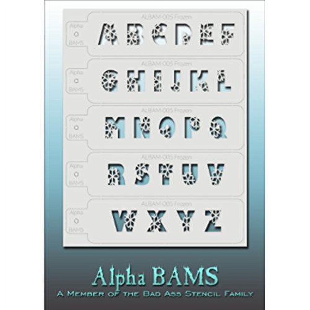 Bad Ass Frozen Alpha Stencil ALBAM005 - Walmart.com