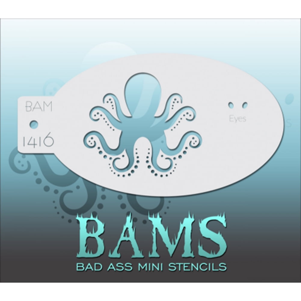 Bad Ass Octopus Mini Stencil BAM1416 - Walmart.com