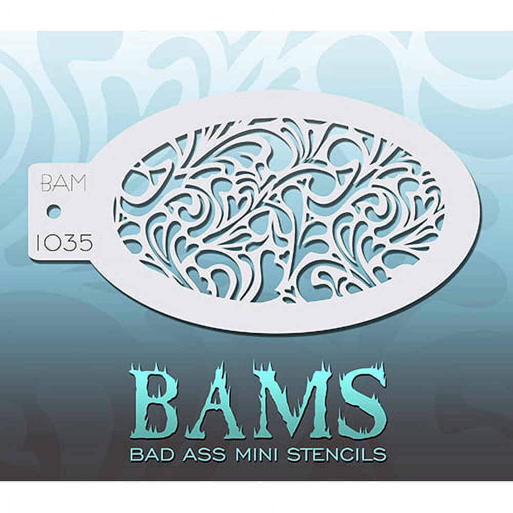Bad Ass Swirly Hearts Mini Stencil BAM1035 - Walmart.com