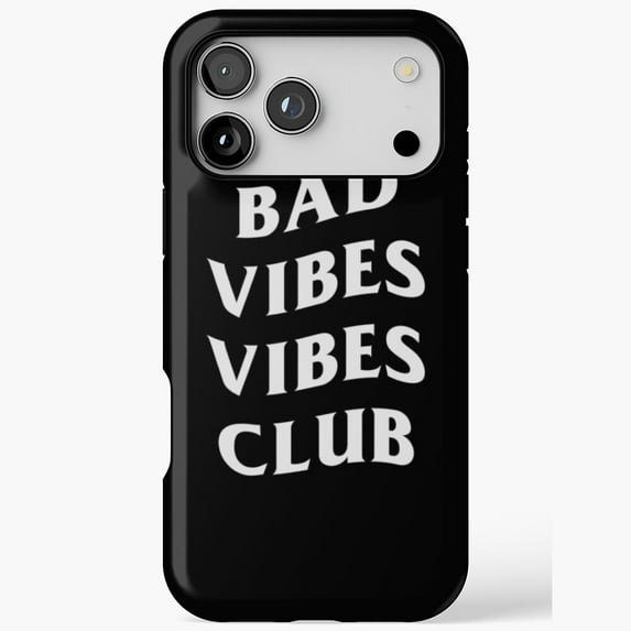 Bad Atmosphere Club Text Design iPhone Case 17 through 11 Pro Max ...