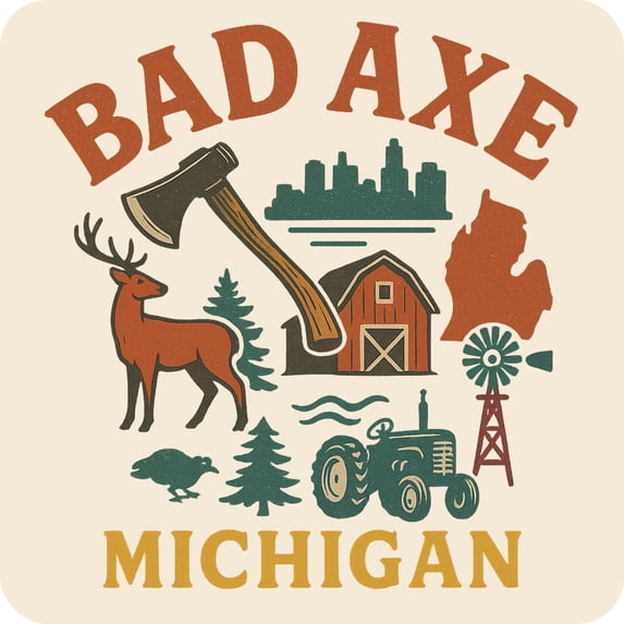 Bad Axe Michigan Keepsakes Souvenir Vinyl Sticker – Destination Travel ...