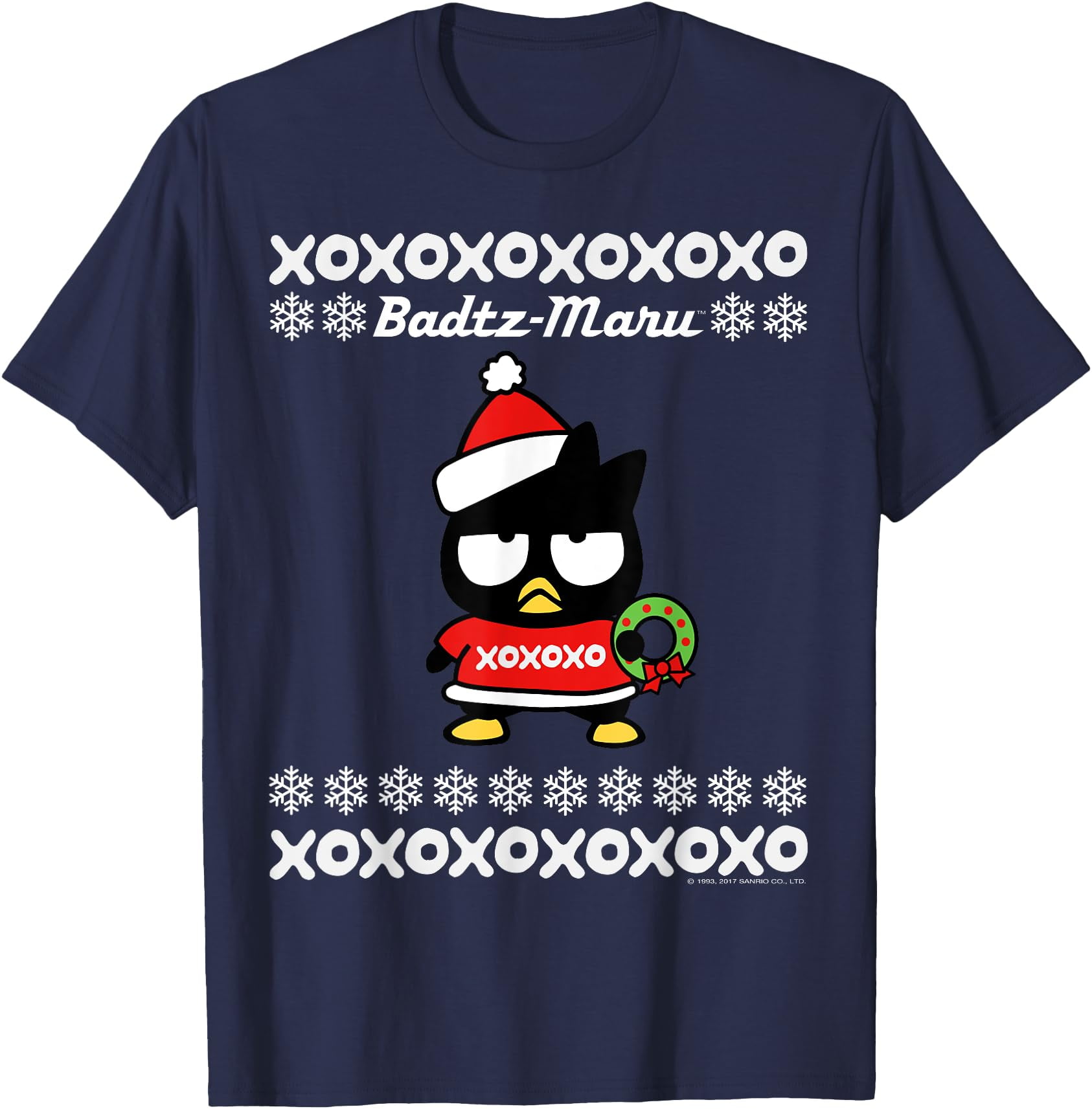 Bad Badtz Maru Ugly Christmas Holiday DTG Print Unisex T-Shirt,Navy ...