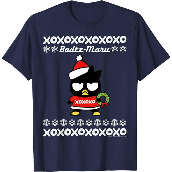 Bad Badtz Maru Ugly Christmas Holiday DTG Print Unisex T-Shirt,Navy ...
