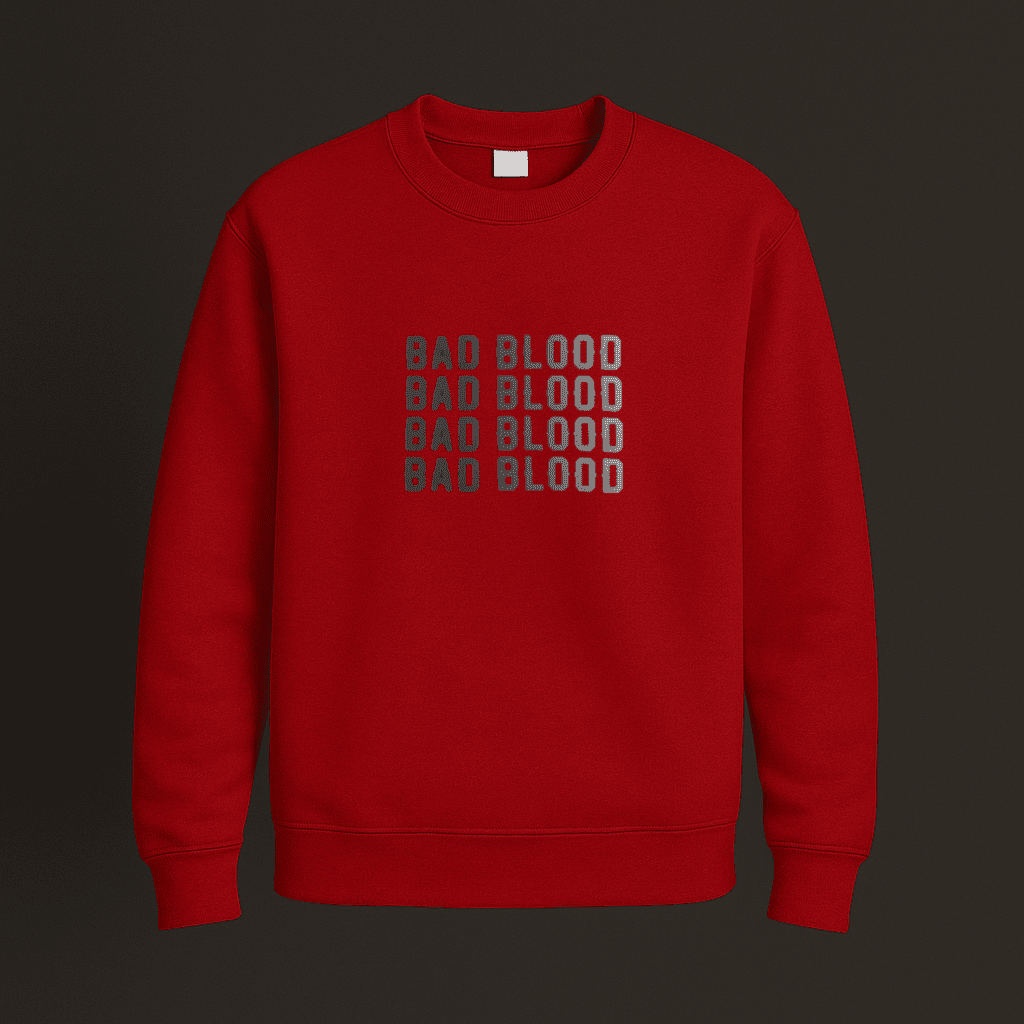 Bad Blood Quote With Bold Retro Serif Text In Vintage Style Graphic ...