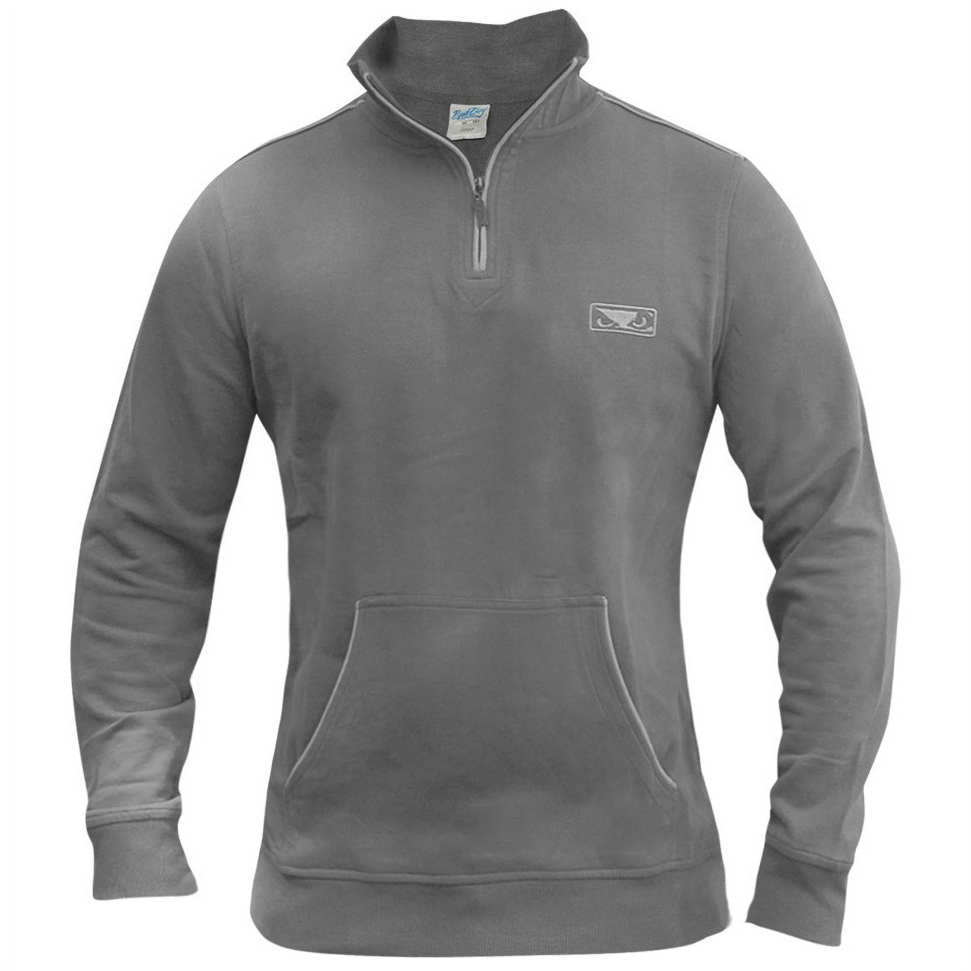 Bad Boy Quarter Zip Pullover - XL - Gray - Walmart Business Supplies