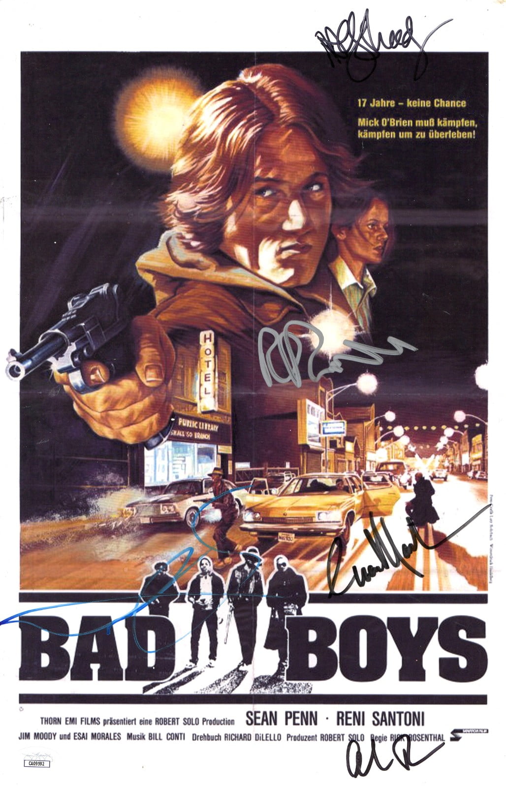 Bad Boys Signed Cast Autographed 11X17 Photo Sean Penn Sheedy +3 JSA CA09592 - Walmart.com