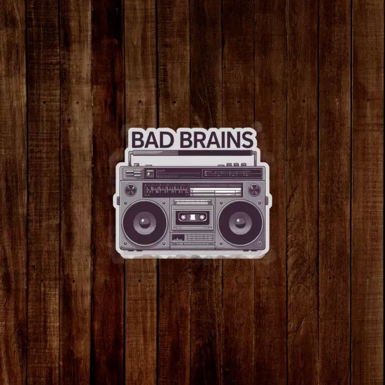 Bad Brains Retro Boombox Sticker - Punk Rock Music Cassette Radio ...