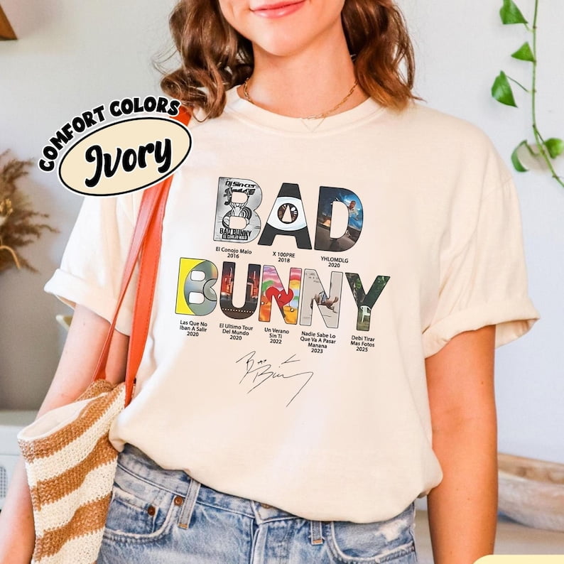 Bad Bunny All Albums Shirt, Debi Tirar Mas Fotos Shirt, DTMF Merch T ...