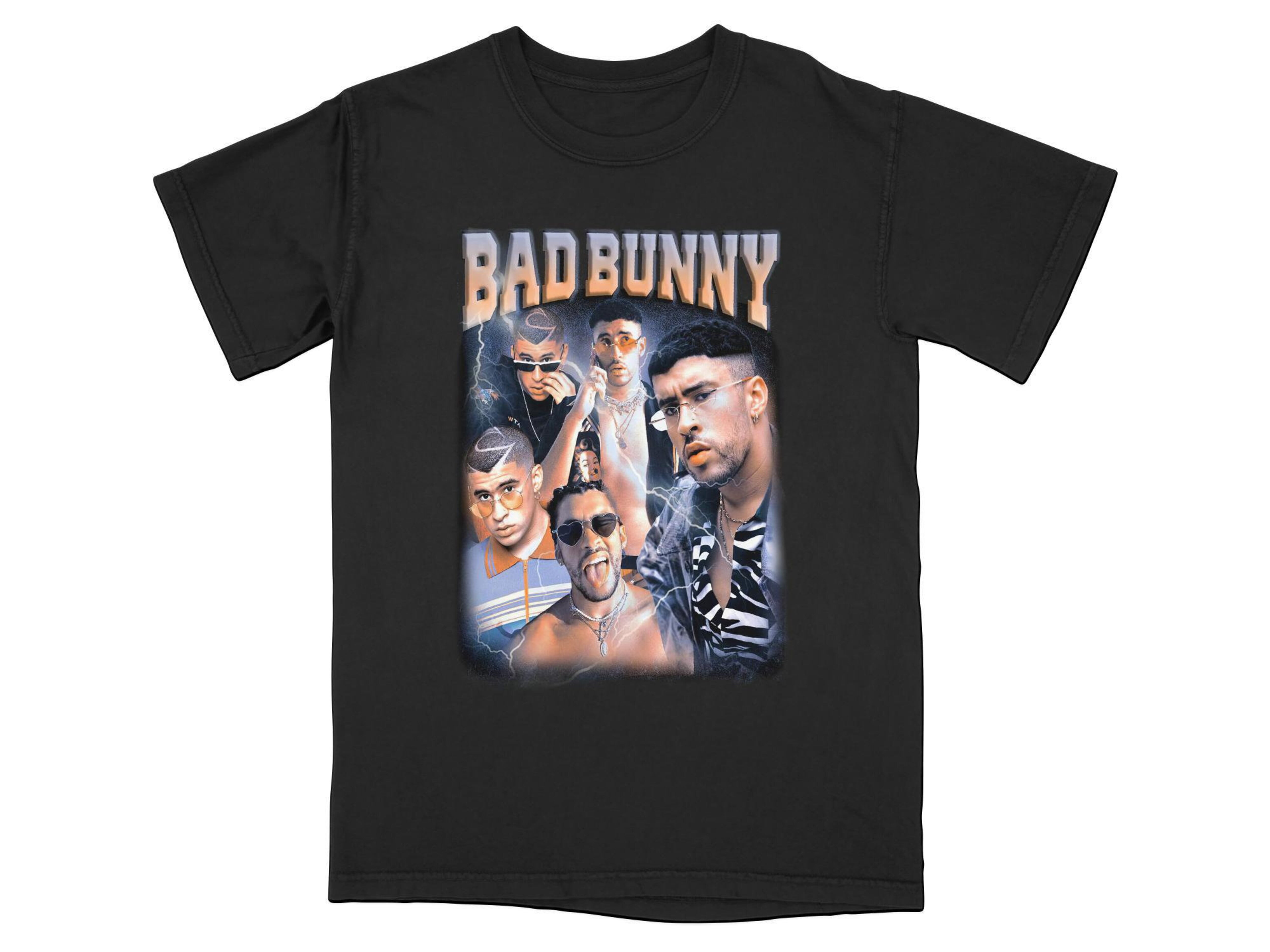 Bad Bunny Bootleg T Shirt, Vintage Style Graphic Tee, Retro Music ...