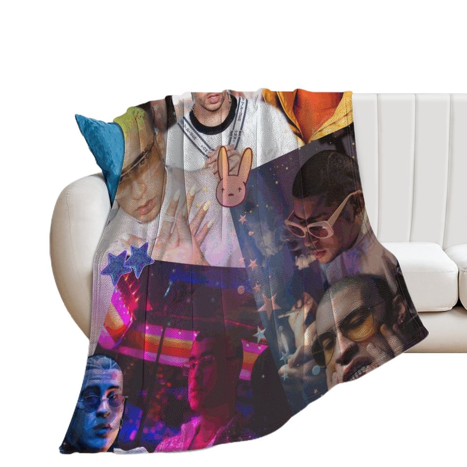 Bad Bunny Comfortable blanket lightweight cover suitable for bed ...