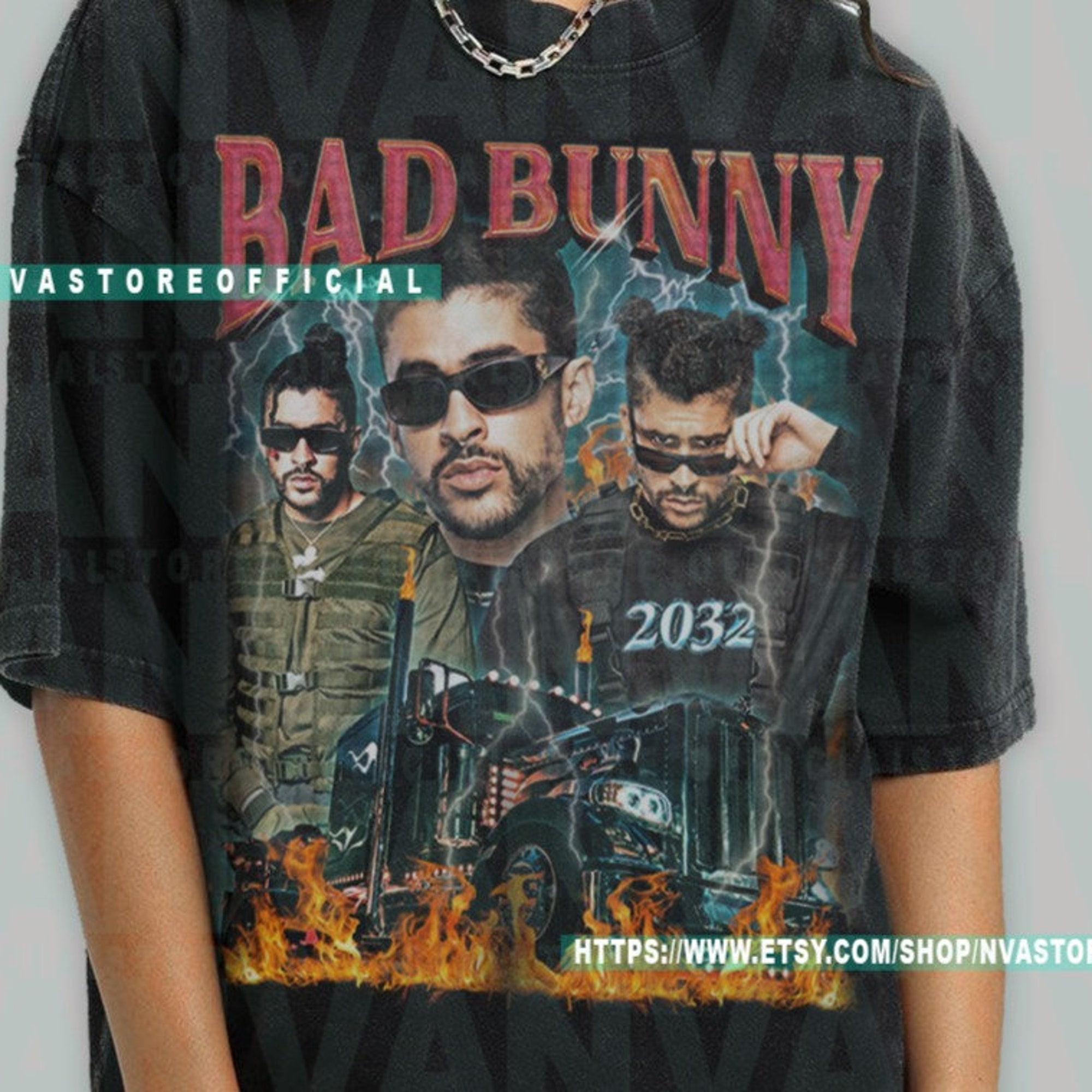 Bad Bunny El Último Tour Del Mundo Tour 2022 Shirt, Vtg Bad Bunny Shirt ...