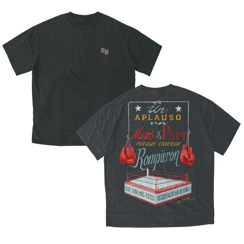 Bad Bunny Exclusive “Un Aplauso Pa’ Mami y Papi” 2025 T-Shirt Reprint ...