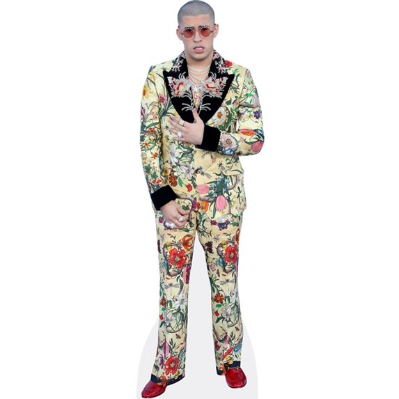 Bad Bunny (Floral Suit) Mini Cardboard Cutout Standee - Walmart.com