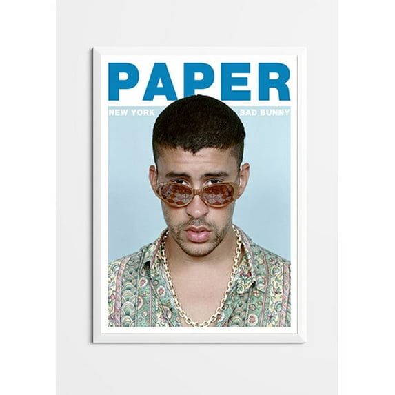 Bad Bunny Magazine Cover Poster, Fashion Art Print, Paper Design Wall ...