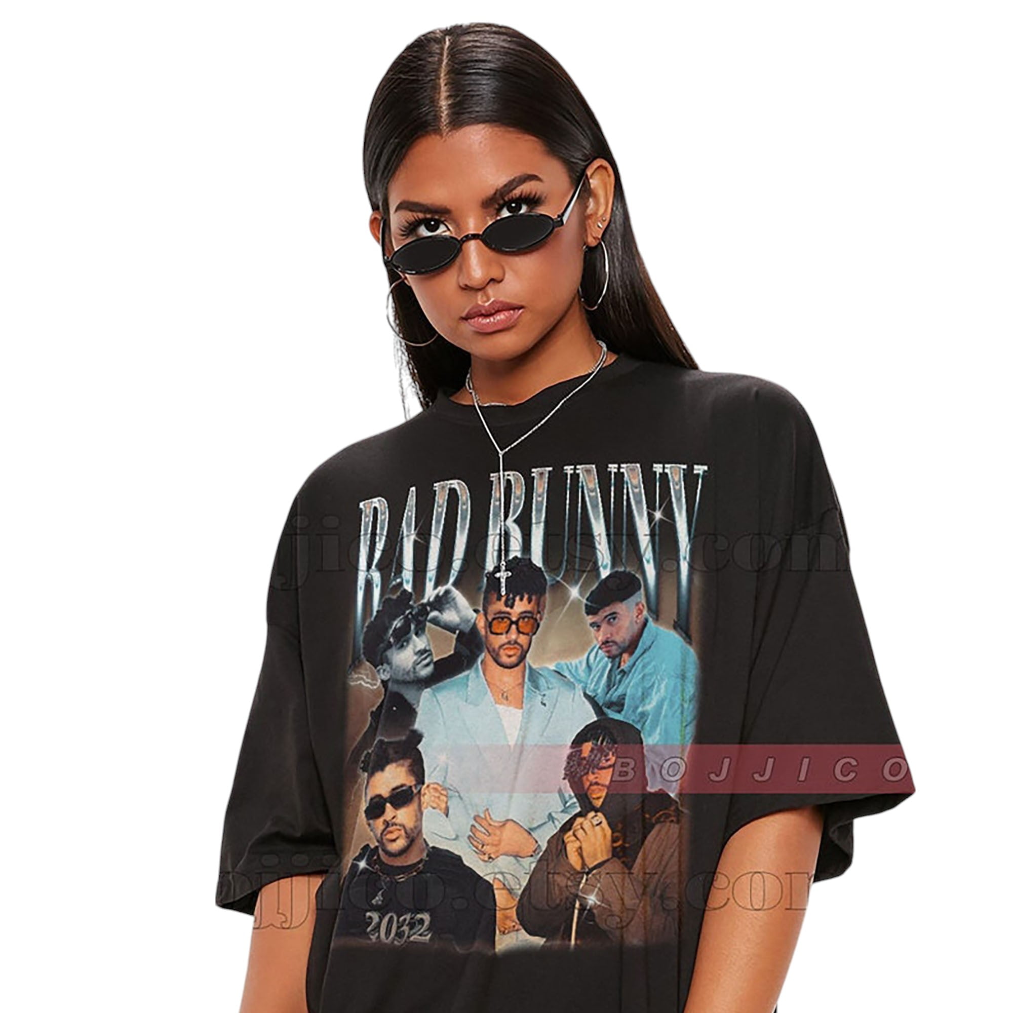 Bad Bunny Retro Unisex Classic 2D T-Shirt - Vintage Yhlqmdlg Rap Benito Antonio Mart nez Ocasio ...