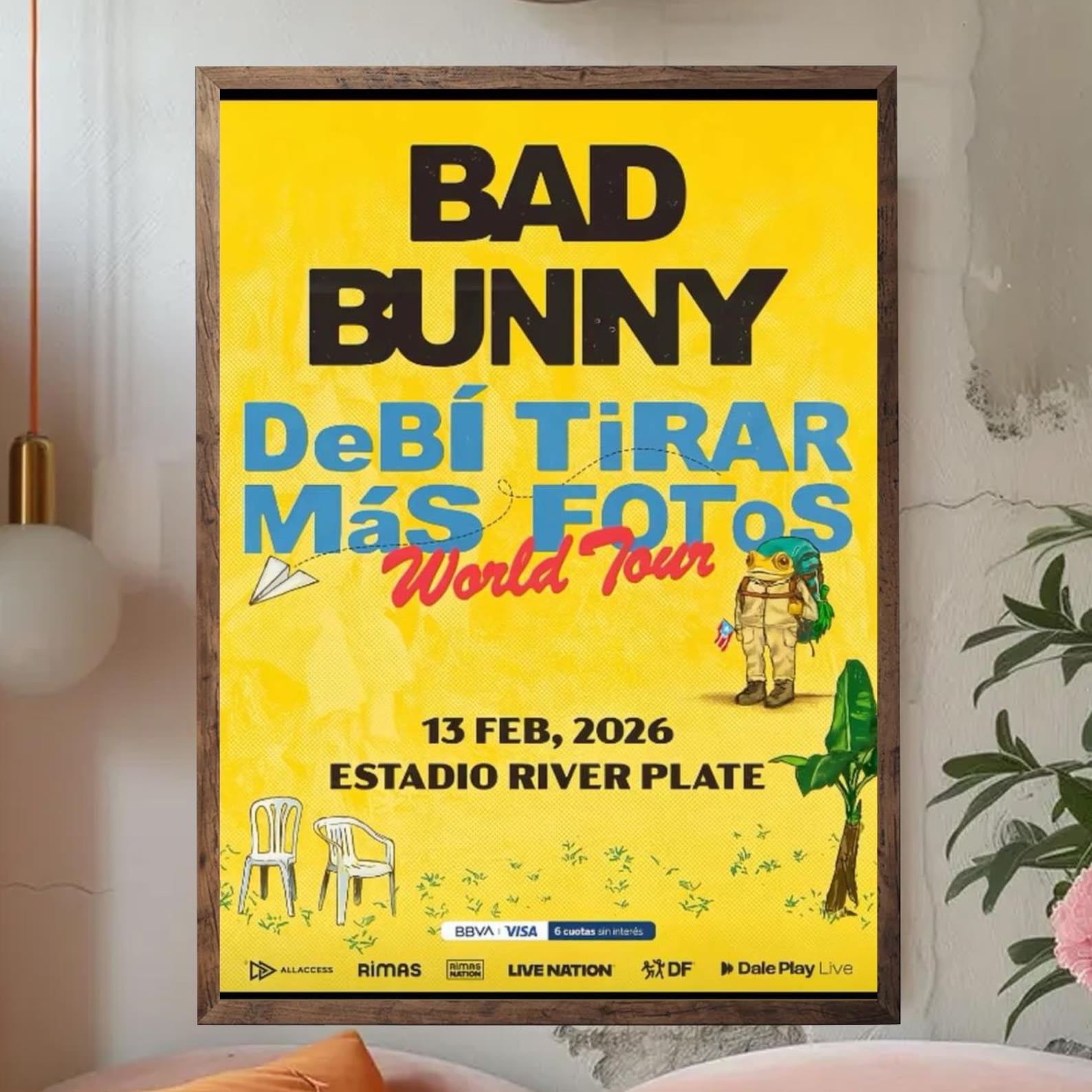 Bad Bunny World Tour 2026 Poster, Reggaeton Concert Dates Art Print ...