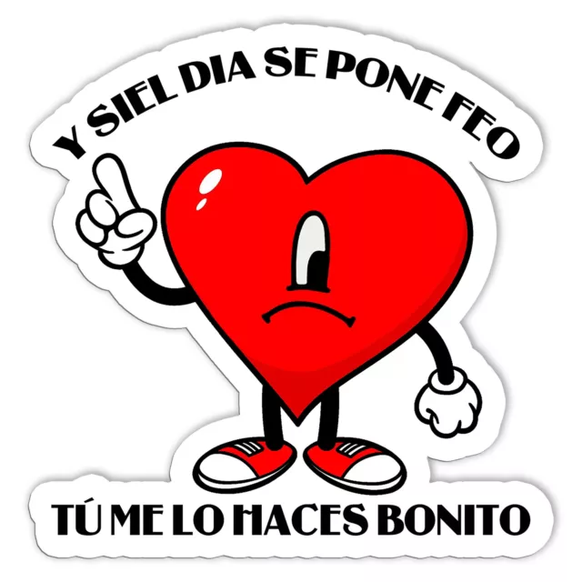 Bad Bunny Y Si El Dia Se Pone Feo Trendy Sticker Phone Decal Water ...