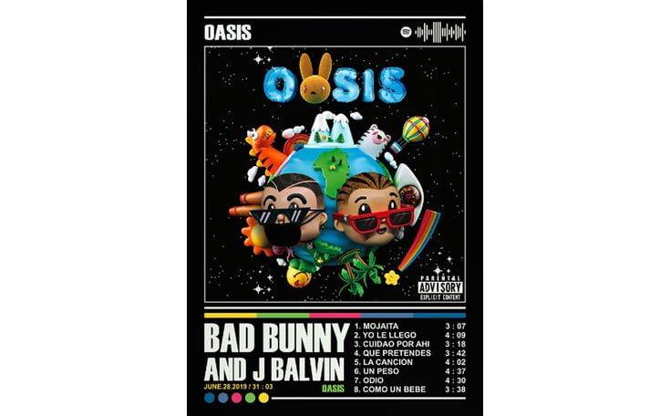 Bad Bunny and J Balvin Poster Size 24''x36''-Gategoo - Walmart.com