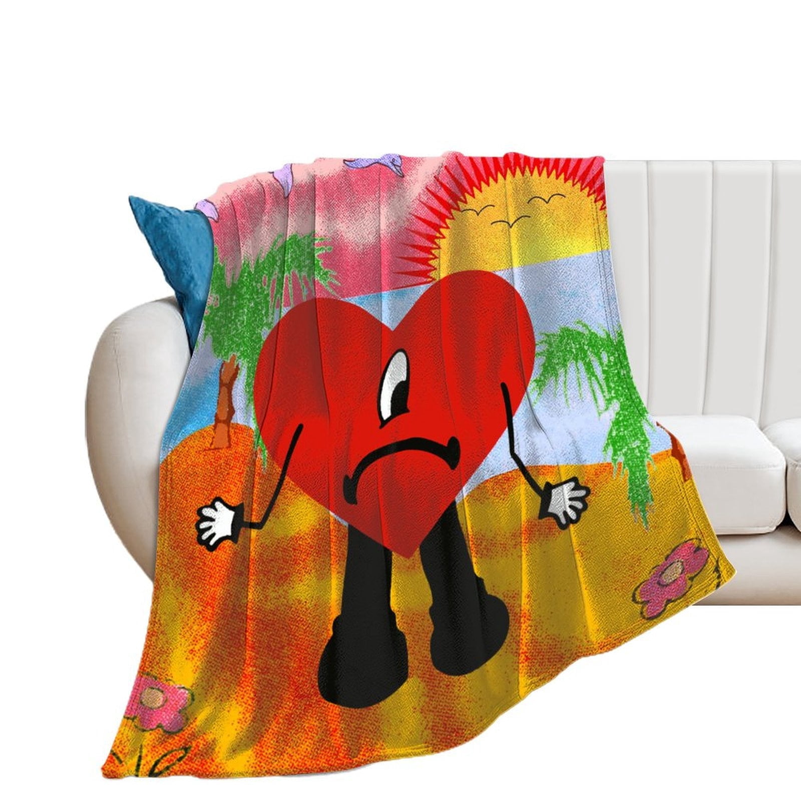Bad BunnyCartoon Anime Soft Plush Blanket And Bed Blanket 50"*60"（130 ...