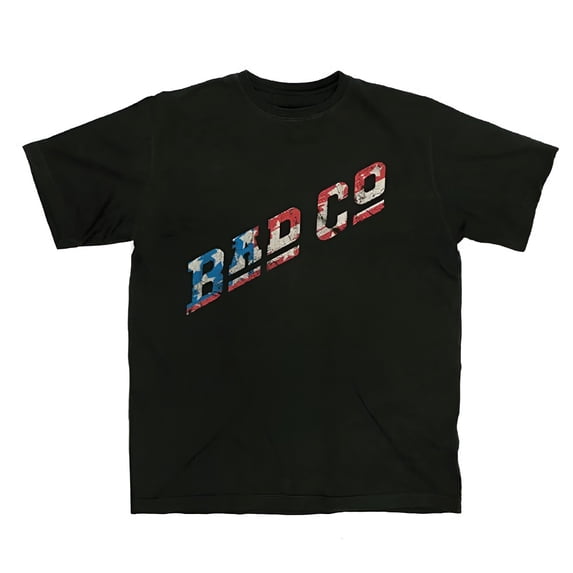 Bad Company Men's Distressed Flag Logo T-shirt Black X-Large ...