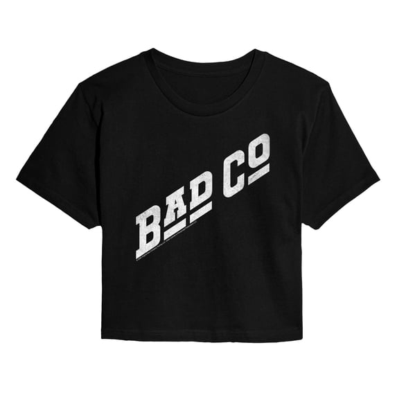 Bad Company - Logo Dark - Juniors Cropped Graphic T-Shirt - Walmart.com